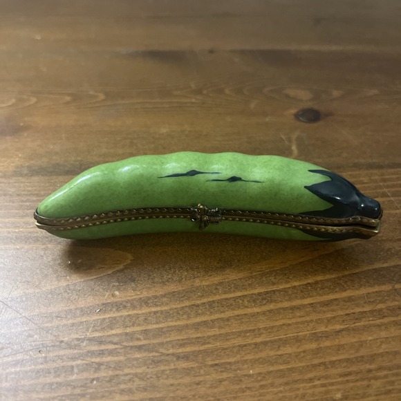 Limoges | Jackets & Coats | Limoges France Green Pea Pod Trinket Box 5 ...